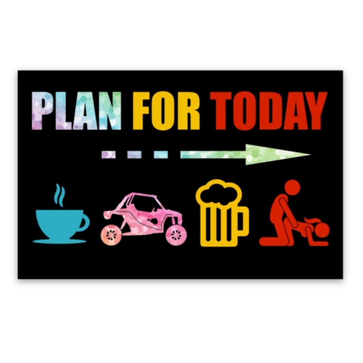 Coffee RZR Beer Riding Sticker — Pandemyk Performance