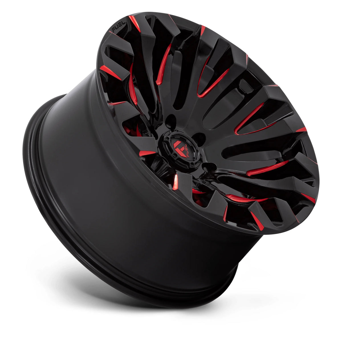 FUEL Offroad QUAKE Wheels (GLOSS BLACK MILLED RED TINT) — Pandemyk ...